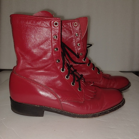 Justin Boots | Shoes | Vintage Justin Boots Ladies Kiltie Packer Boots ...